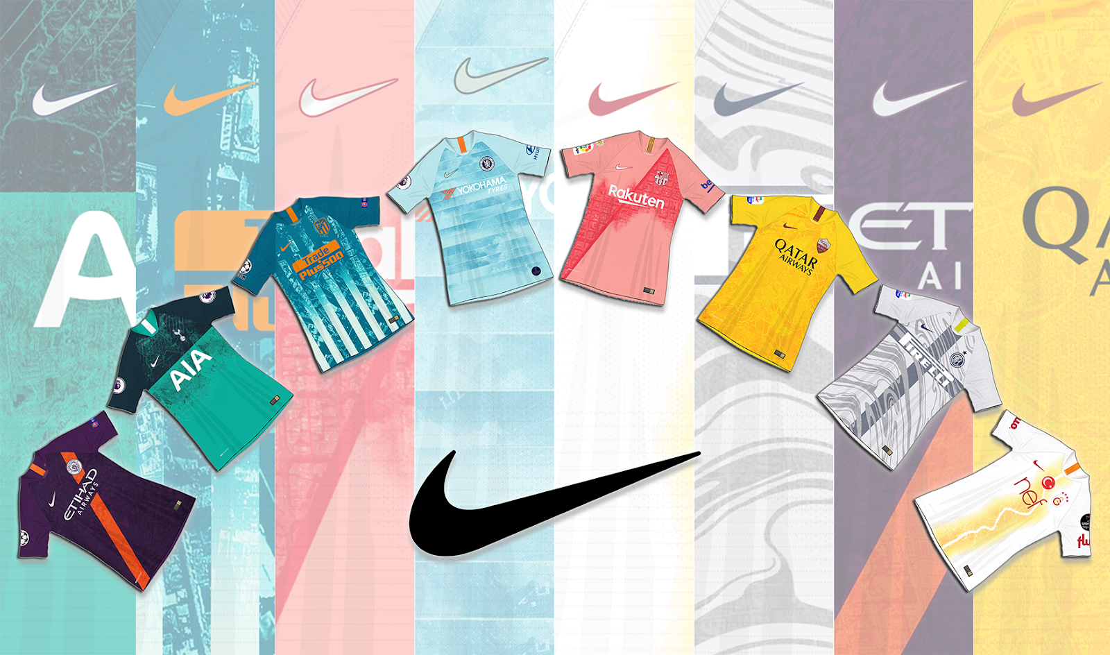 Kit Design, by eroj: 2018-19 Nike Clubs Third Kits