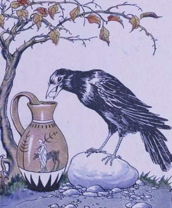 The crow and the Jar / Thirsty crow