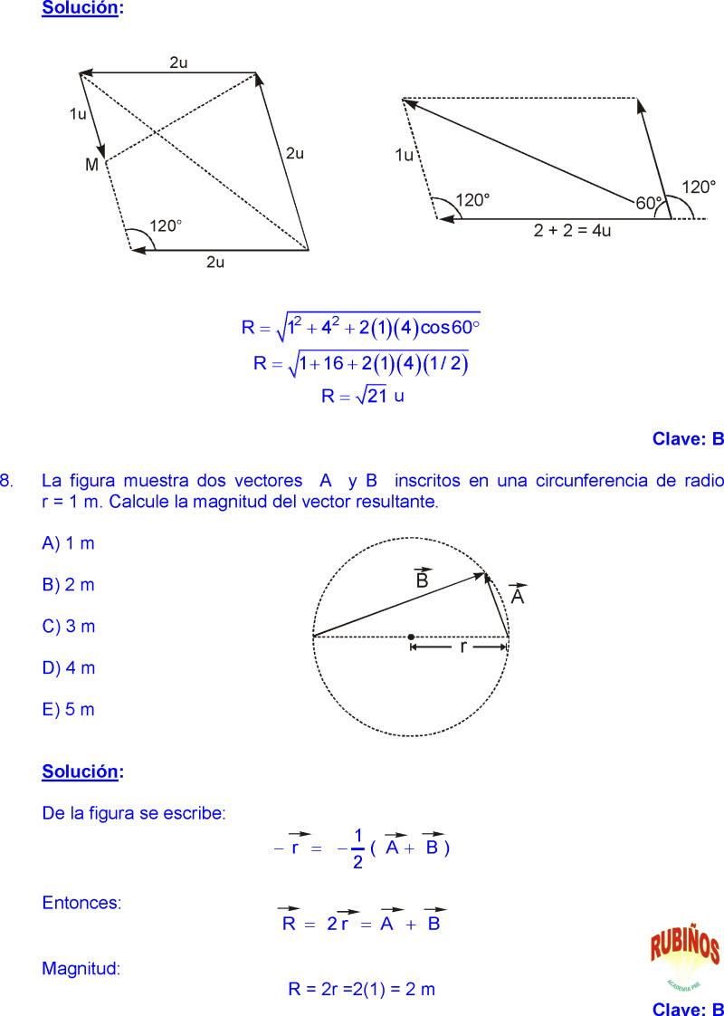 VECTORES EJERCICIOS RESUELTOS PDF