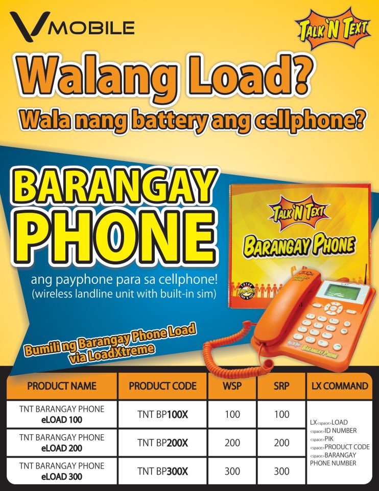 LoadXtreme: You can now load your Barangay Phone using VMOBILE!