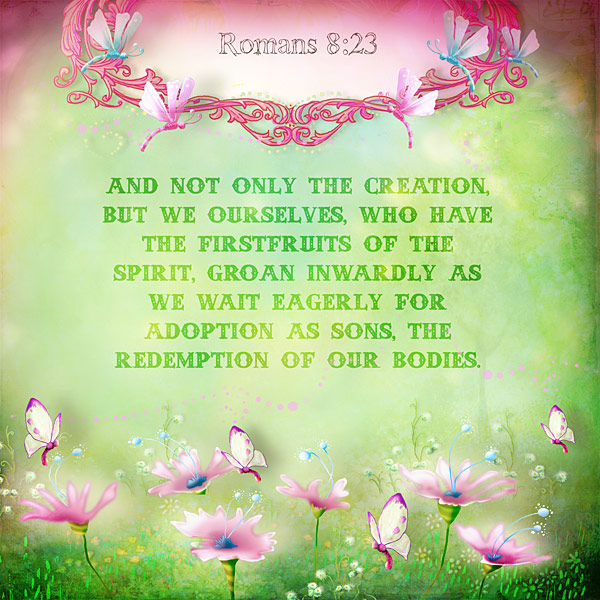 Layout for Today: Firstfruits of the Spirit