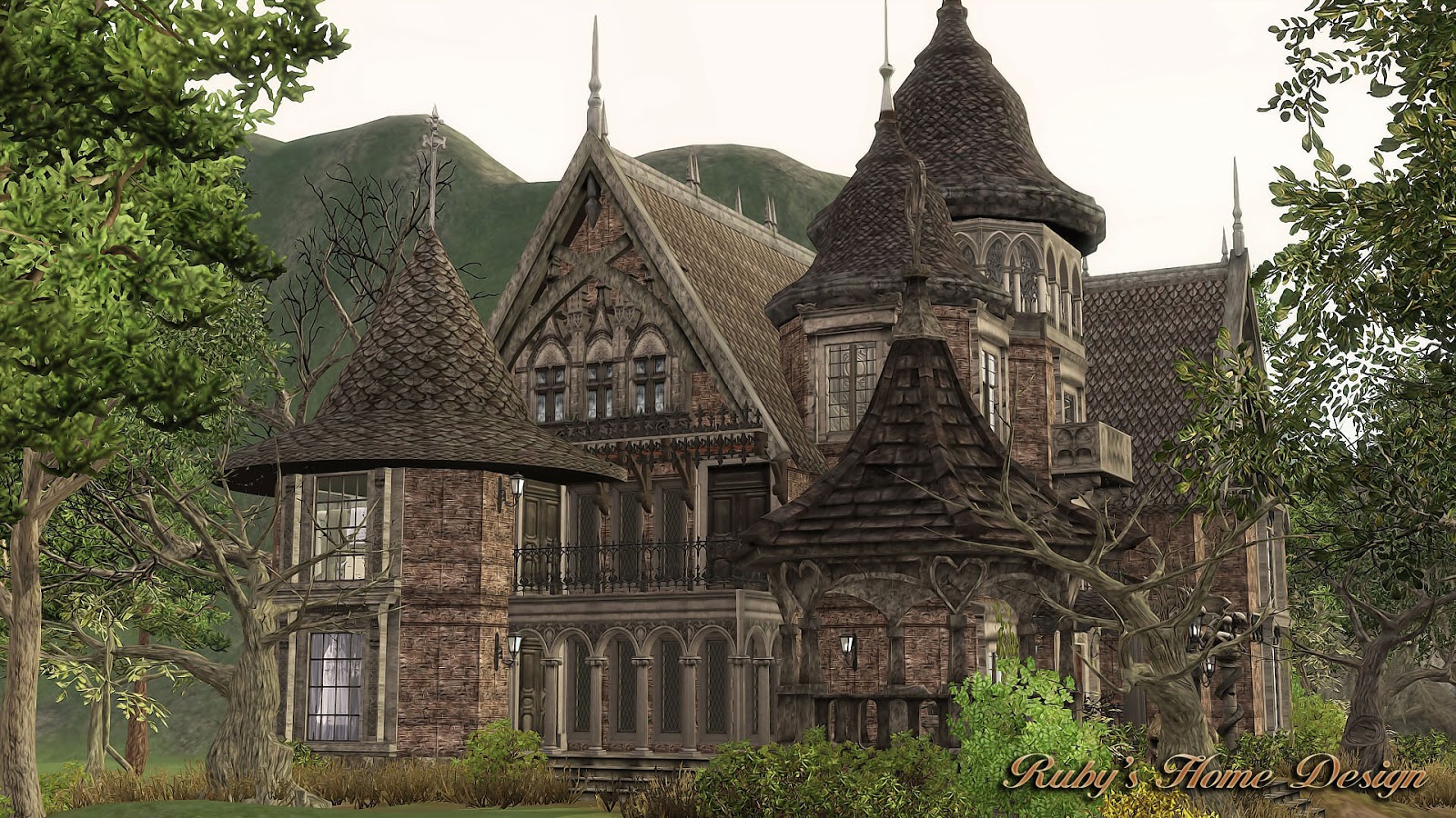 Sims3 The Gothic Mansion 哥德古宅 [ Ruby Red Sims ]