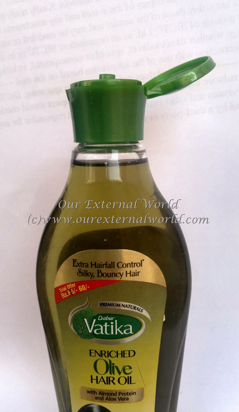 Dabur Vatika - Enriched Olive Hair Oil - Extra Hair Fall Control - Review