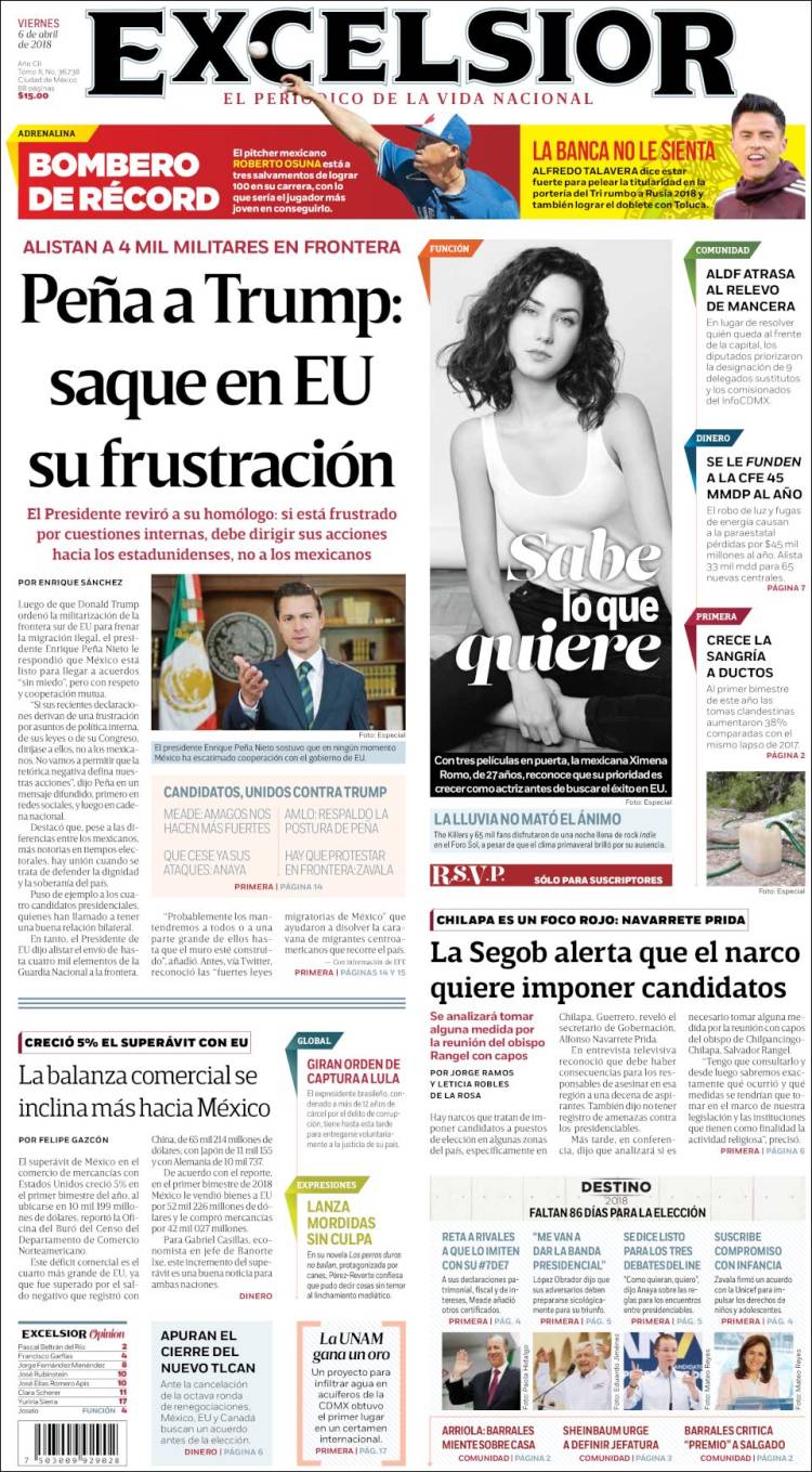 NEWSPAPERS: LATIN AMERICA (6TH APRIL 2018) | ONLY FOR ONLINE MEMBERS ...