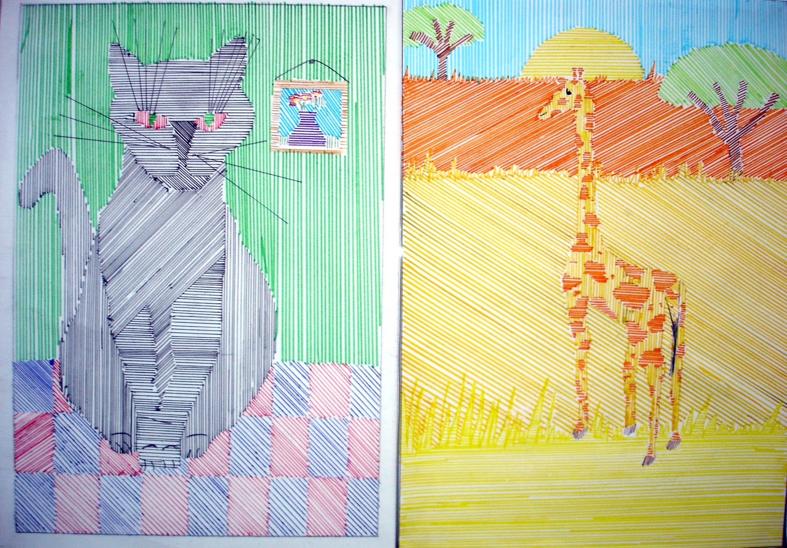 A B C D VISUAL: Trazado de paralelas artístico 1º de ESO.