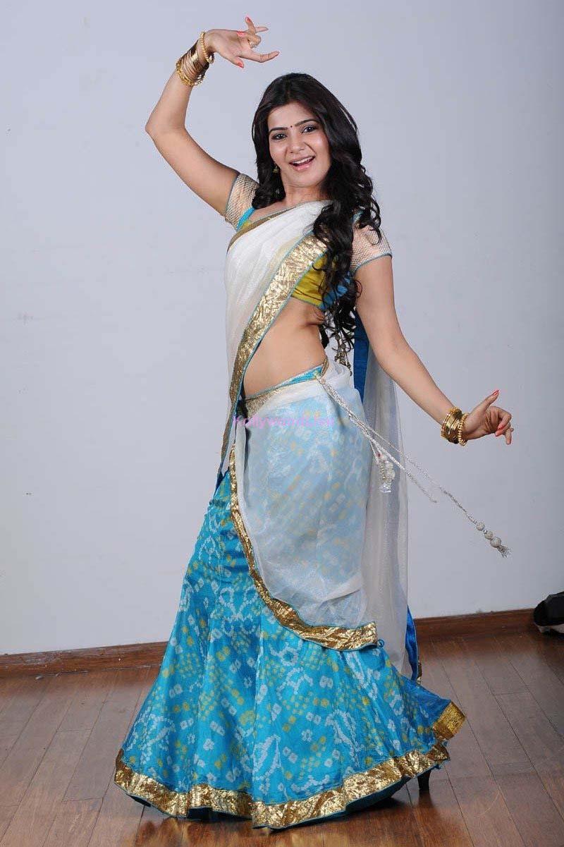 Samantha Hot Hip Show In Saree Kollywoodlive
