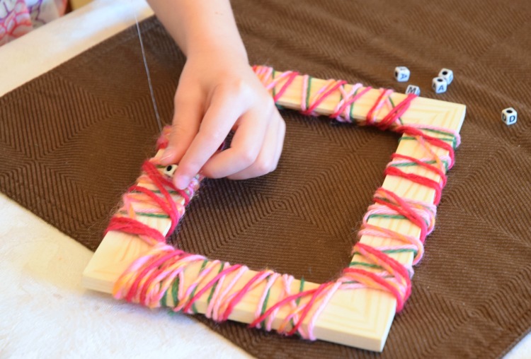 Yarn Wrapped Picture Frames for Mom or Grandma | What Can We Do With ...