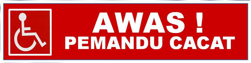 OKU Sticker / OKU Handicap Sticker / Disability Sticker : OKU Sticker ...