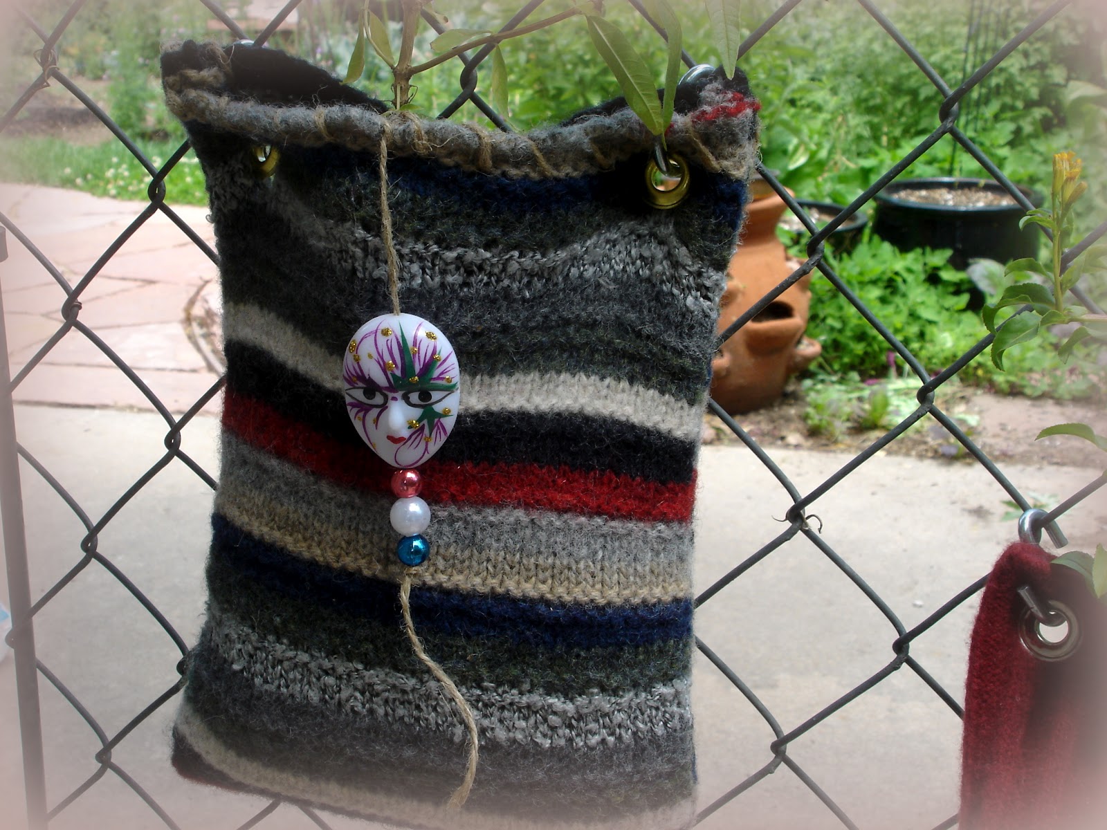 woman with wings: funky plant pockets