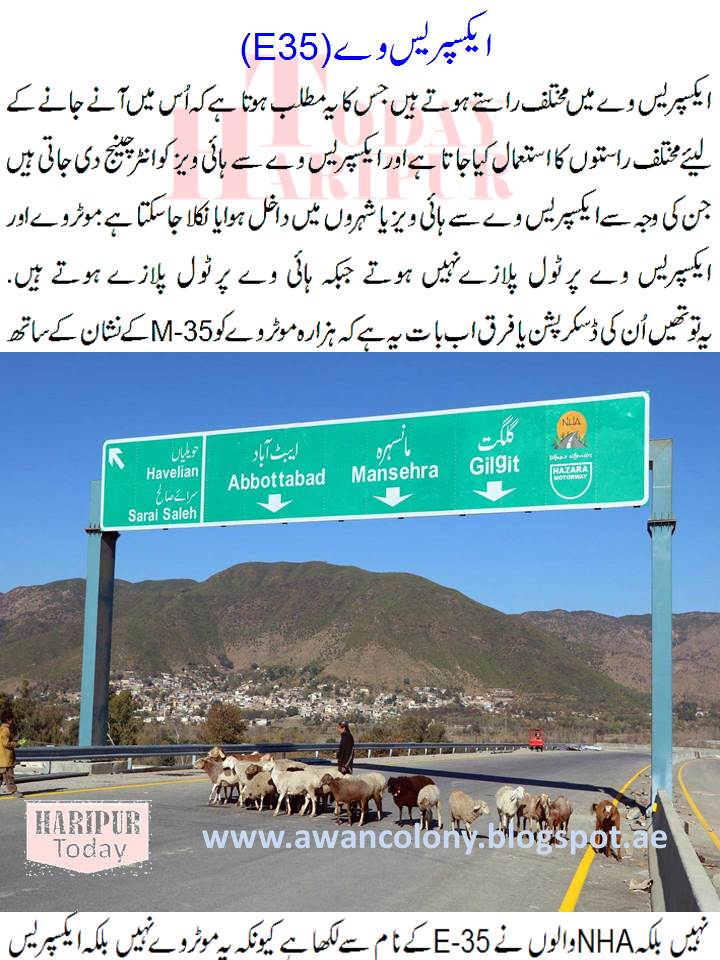 Hazara Motorway E35 or M35? - Haripur Today