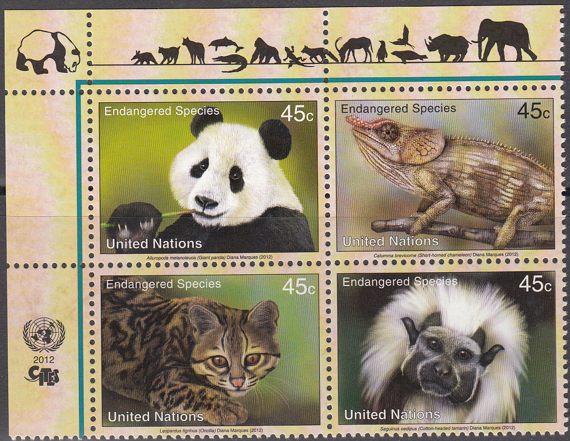 My stamp collection: Endangered Animals