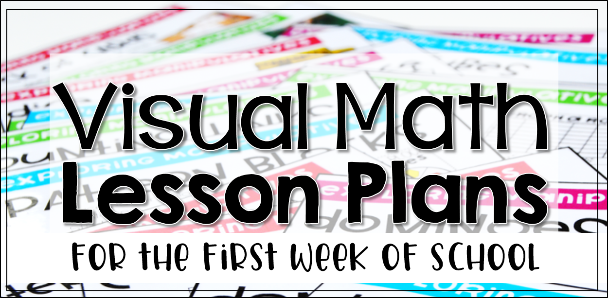 First Week Math Lesson Plans - The Teacher Talk