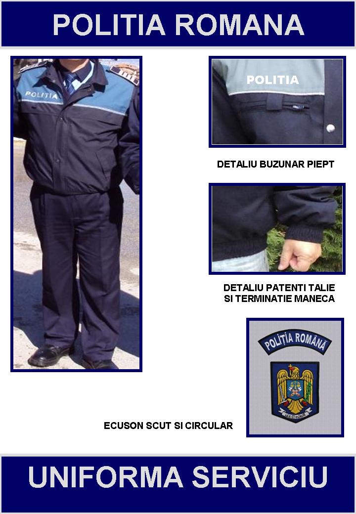 IMBRACAMINTE TINUTA UNIFORME POLITIA ROMANA: IMBRACAMINTE