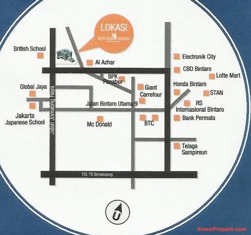 Peta Lokasi Bintaro Icon - Apartemen Bintaro Icon