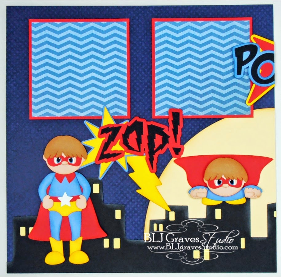 BLJ Graves Studio: Superman Boy Scrapbook Pages