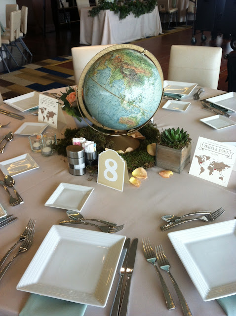 Fly Me to the Moon: Real Wedding: Travel-Themed Reception Sneak Peek