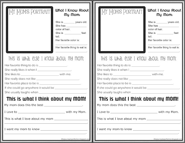 Life's Journey To Perfection: Some More Mother's Day Printables