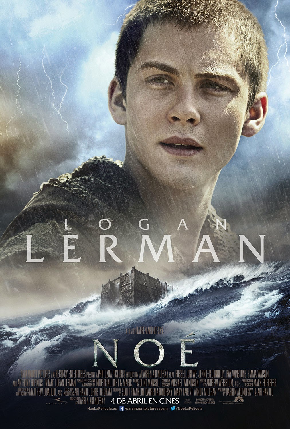 Cine: carteles de personaje de Noé / Noah de Darren Aronofsky.