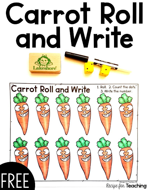 Carrot Roll and Write - Recipe for Teaching