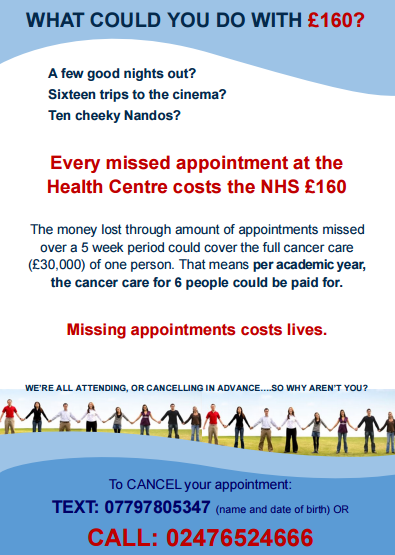 Persuasion and Influence: Reducing Missed Appointments at the Health Centre