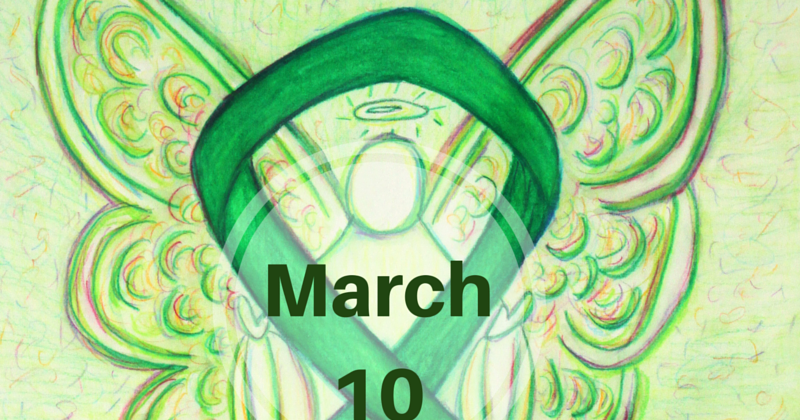 Awareness Angels Art Project: World Kidney Day Green Awareness Ribbon