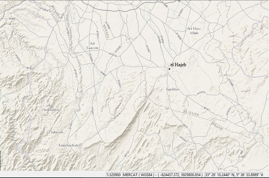 La Carte Topographique Du Maroc Al Hajeb - الخريطة الطبوغرافية لمنطقة ...