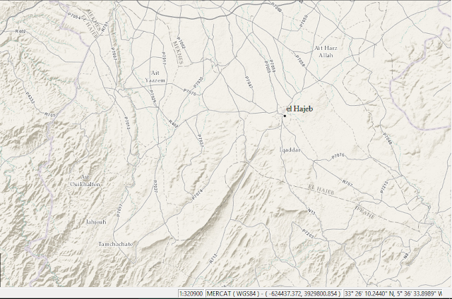 La Carte Topographique Du Maroc Al Hajeb - الخريطة الطبوغرافية لمنطقة ...