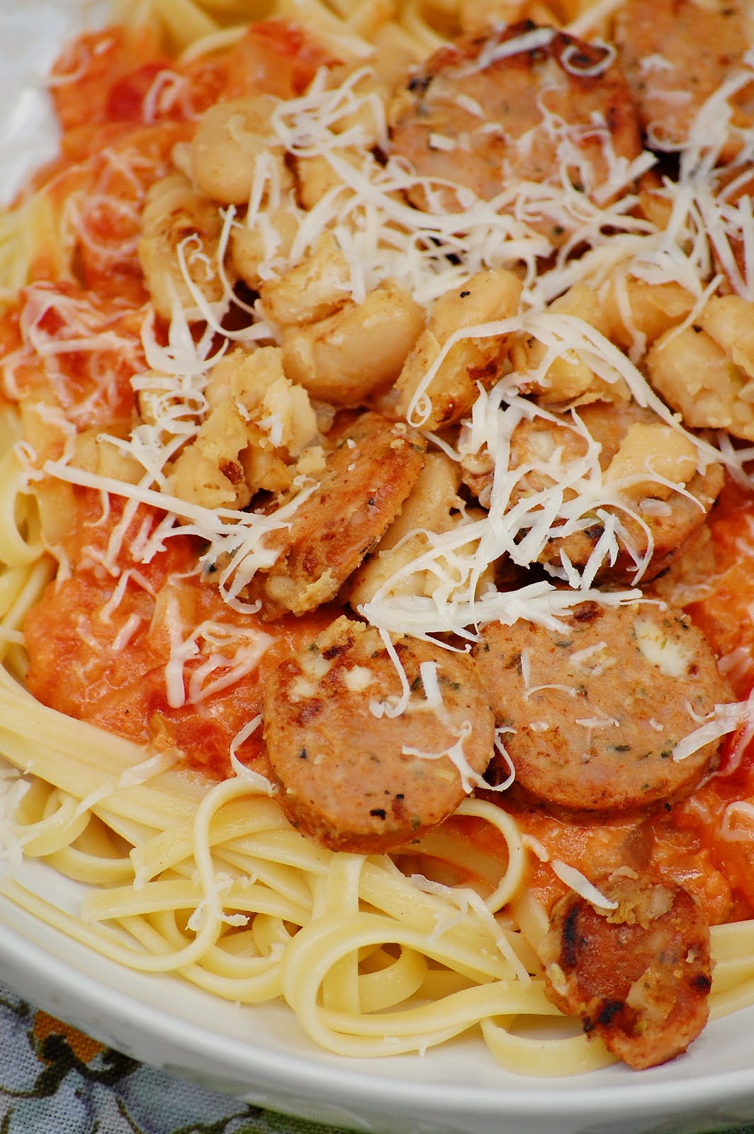 A Feathered Nest: Cooking 101 - Linguine with Chicken Sausage ...