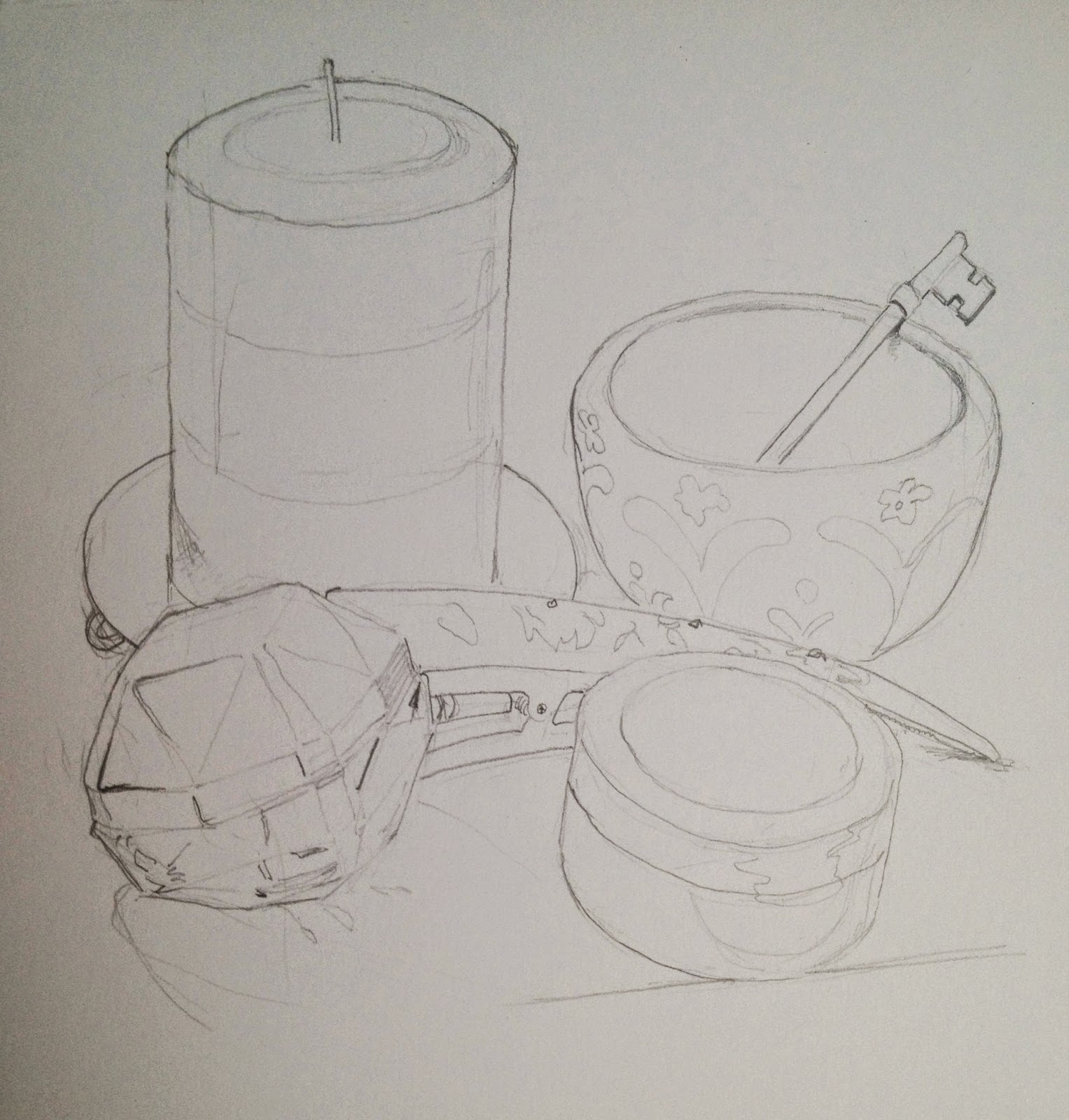 MA Drawing for Concept Artists: Object Still Life - Line drawing