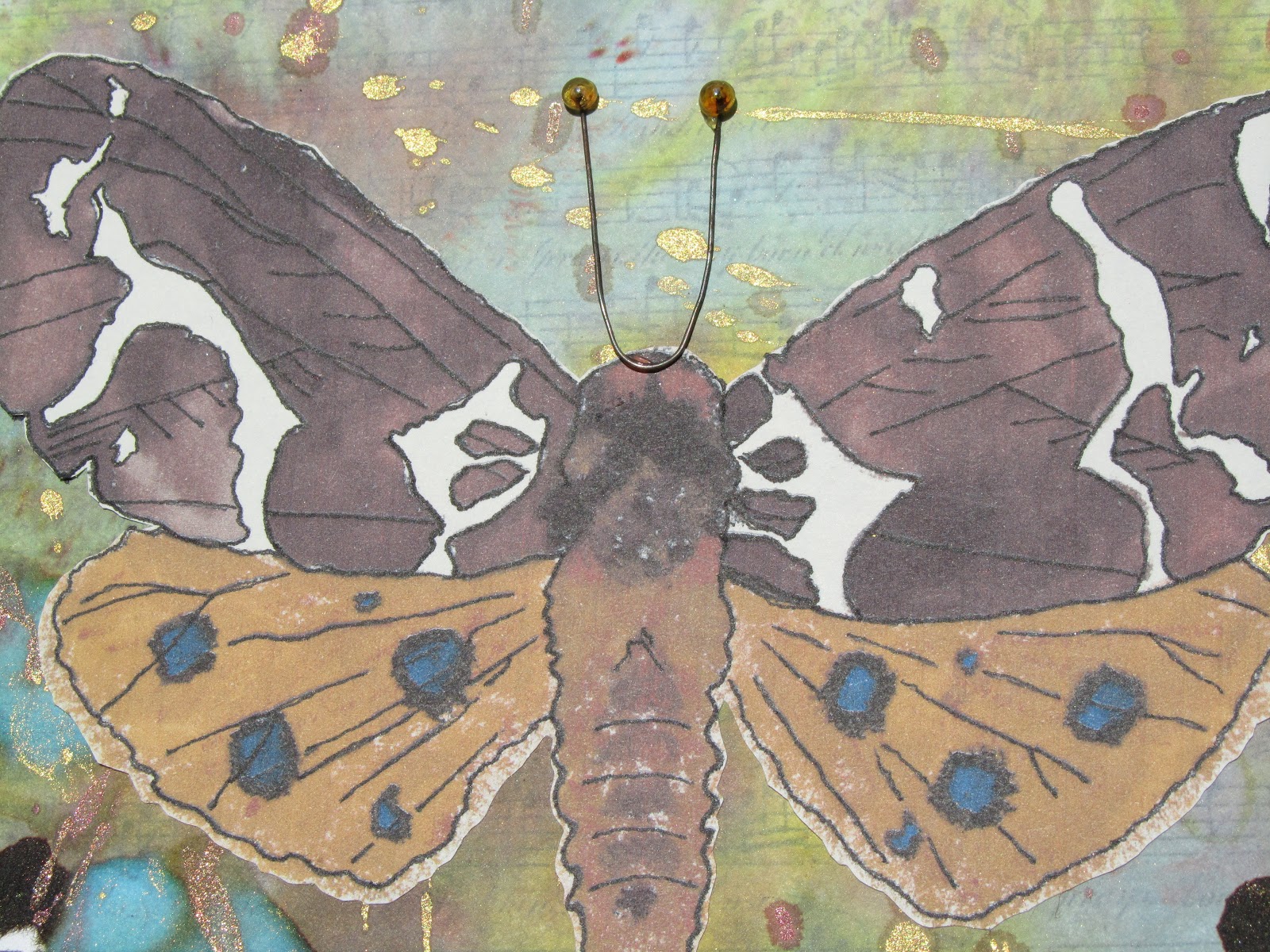 Hastypearl: Mixed Media Moth Collage Hastypearl