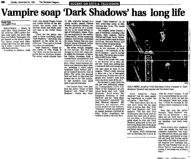 Dark Shadows In The Press: Vampire Soap 'Dark Shadows' Has Long Life