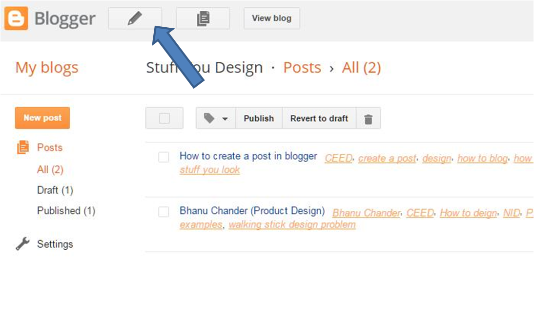 Stuff You Design: How to create a post in blogger