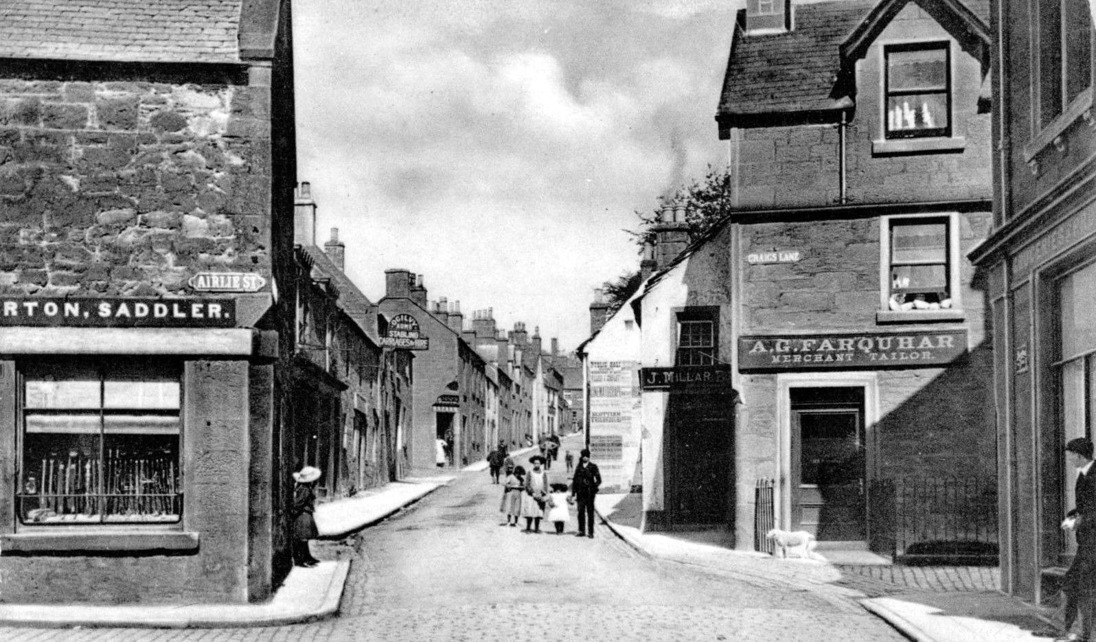 Tour Scotland Old Photograph Farquhar Tailor Shop Kirriemuir Scotland tour-scotland-old-photograph-farquhar-tailor-shop-kirriemuir-scotland