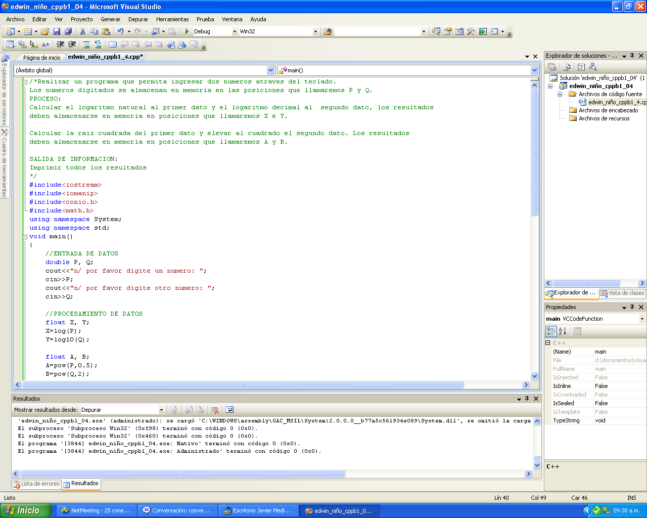 PROGRAMACION EN C Y C++: segundo programa c++