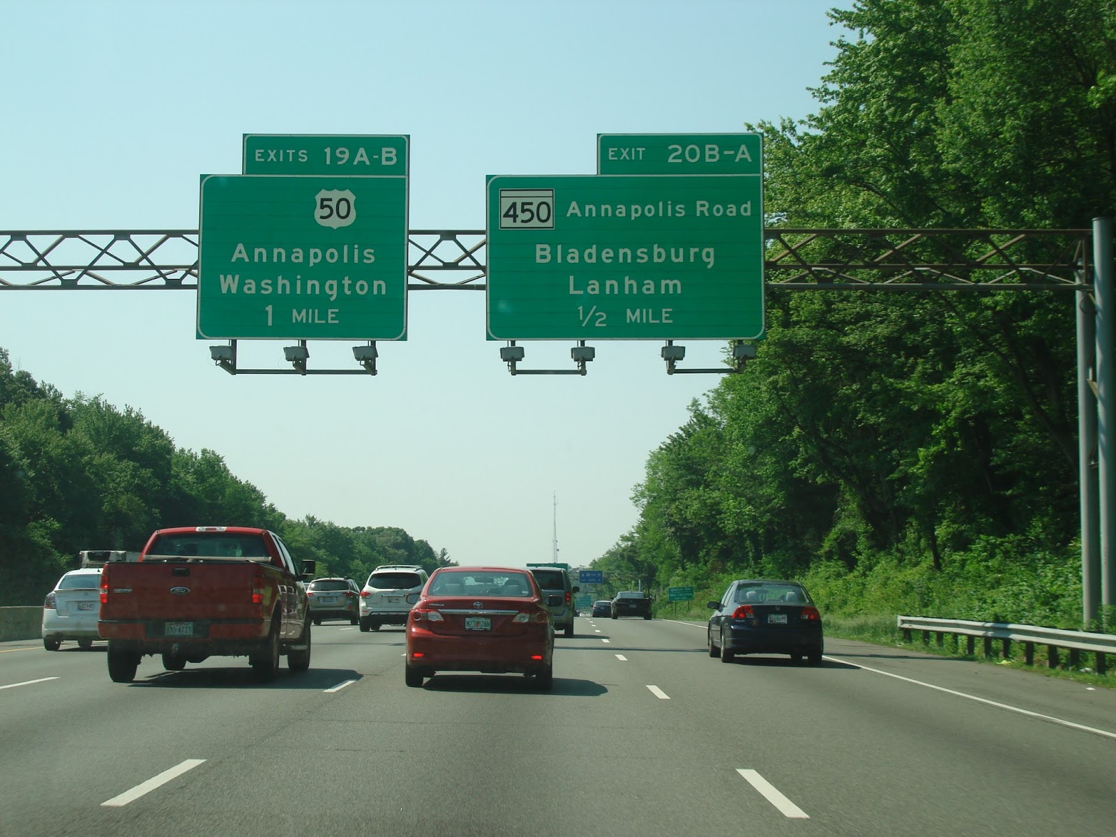 Luke's Signs: Interstate 95/Interstate 495 & Rt. 50 - Maryland