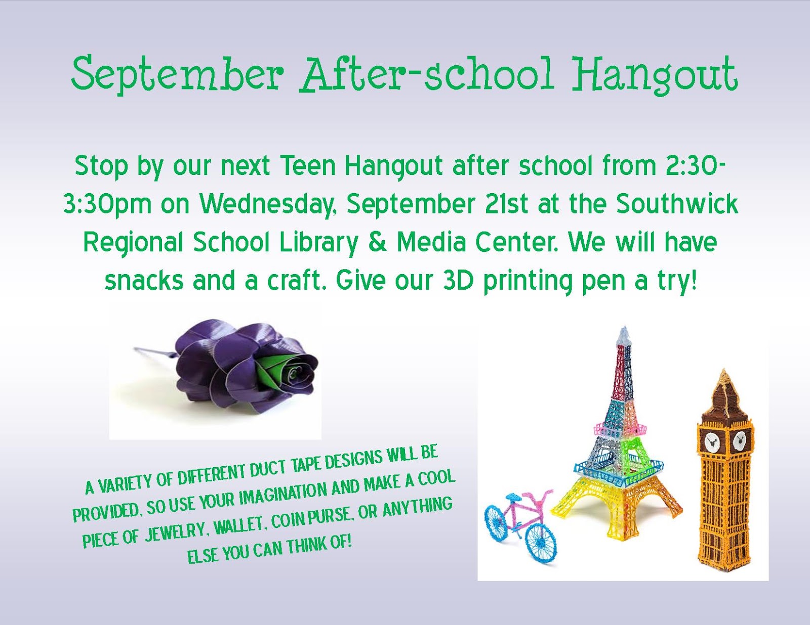 Southwick Public Library Teens: 2016