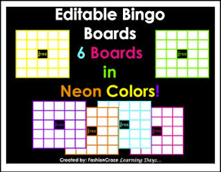 The Best of Teacher Entrepreneurs: FREE MISC. LESSON - “Editable Bingo ...