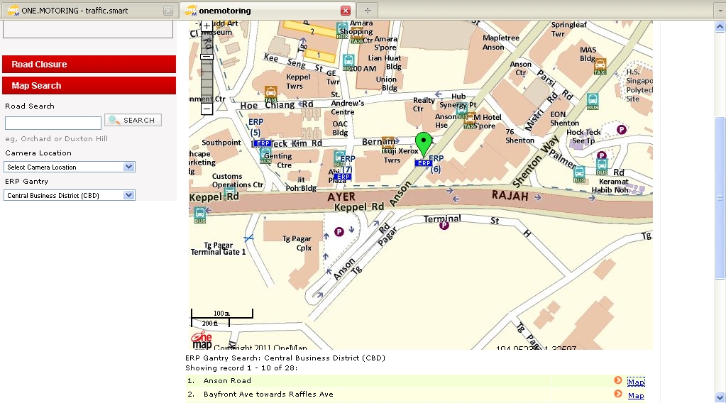 OneMap.sg: OneMap.sg: ONE.MOTORING Traffic.Smart - Your One Stop Site ...