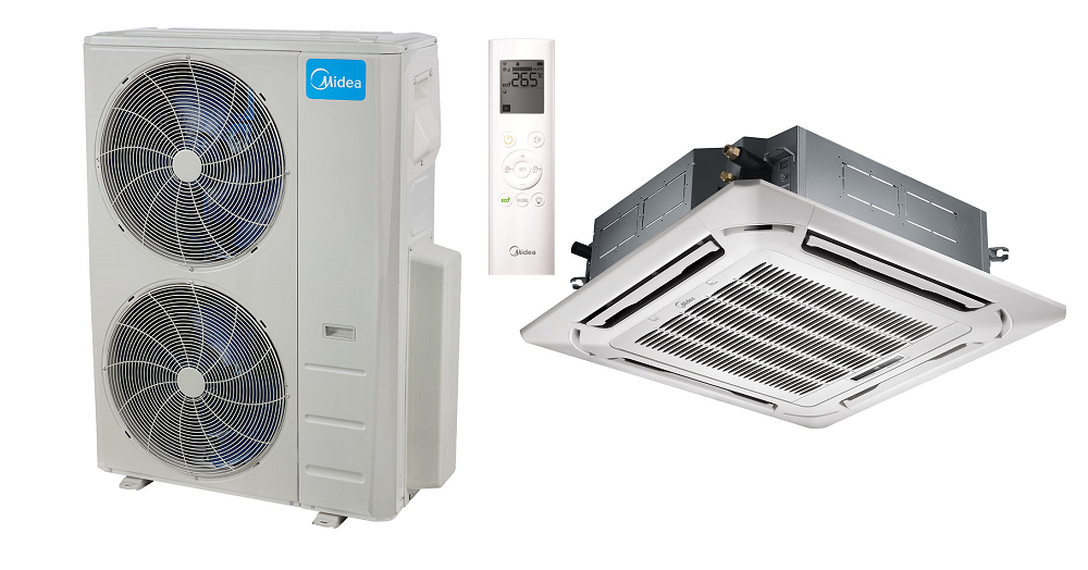 All New Mini Split Ductless HeatPump Systems: Ceiling Cassette Mini ...