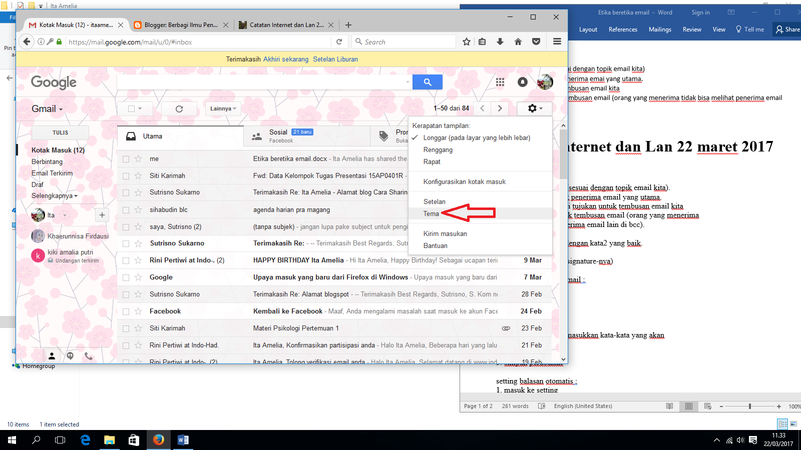 Tutorial Mengganti tema di gmail - Berbagi Ilmu Pengetahuan dan Informasi Apapun