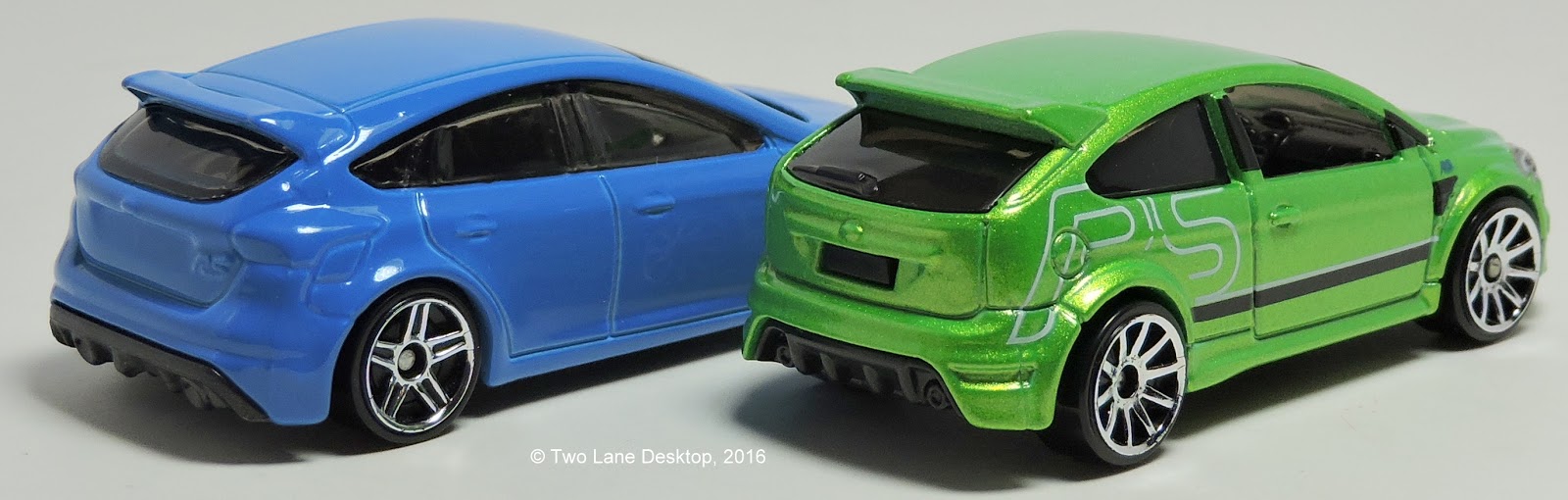 Hot Wheels 2009 and 2016 Ford Focus RS