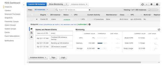 Creating a Oracle Relation Database Service(RDS) on Amazon Web Services ...