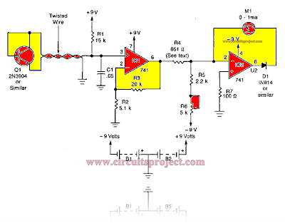 Digital Electronic Thermometer Circuit Diagram