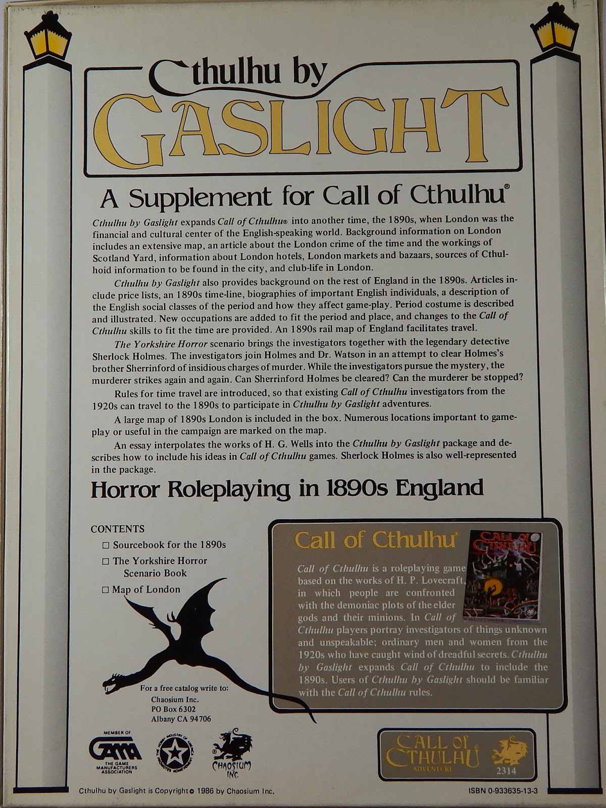 Susurros desde la Oscuridad: Cthulhu by Gaslight First Edition Boxed Set