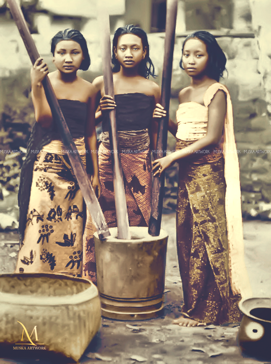 MUSKA ARTWORK: COLOURING OLD BALI PHOTO