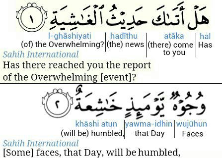 GRASP QURAN : Surah # 88 - Al Ghāshiya