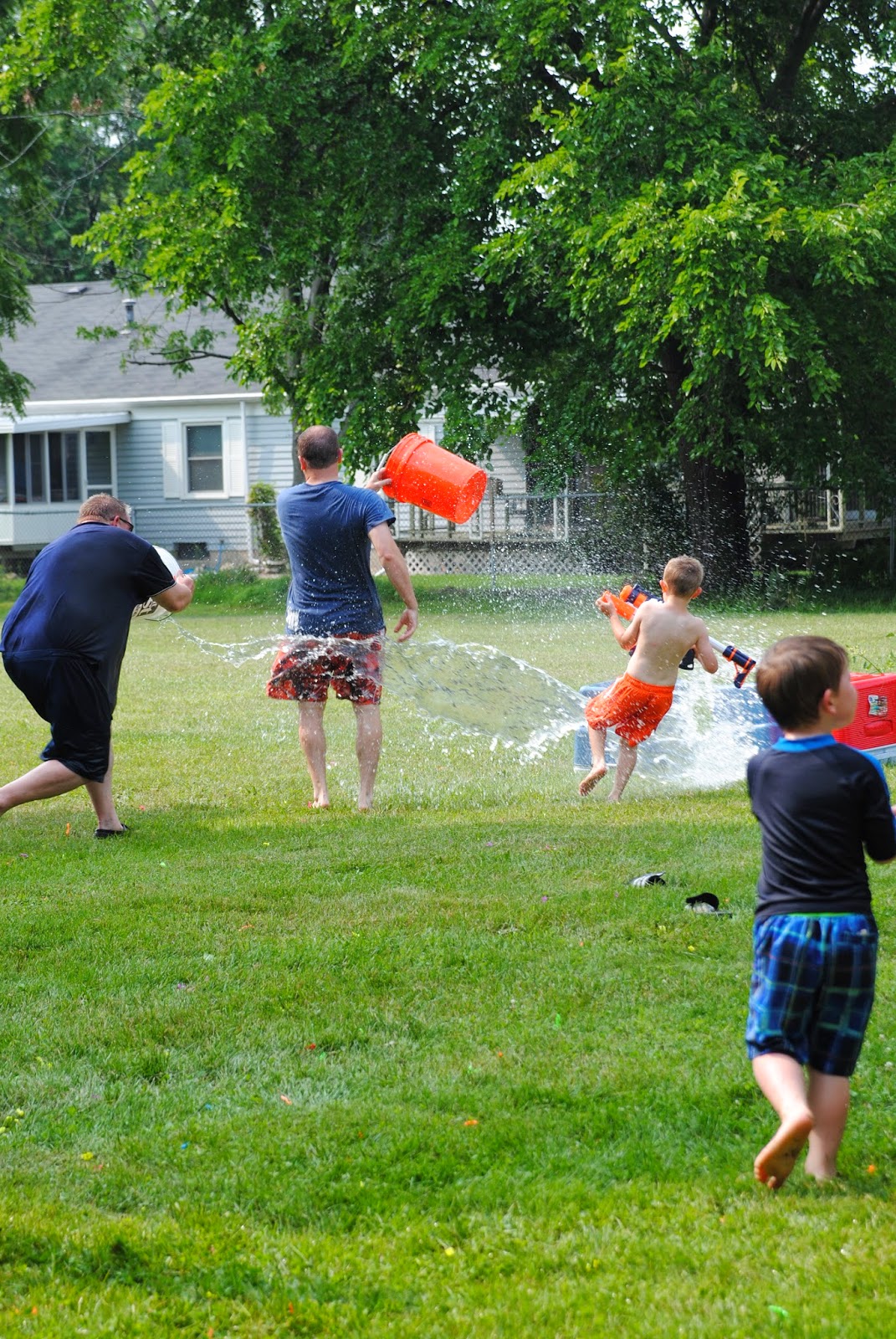 Stick Pony Creations: Water Fight - Our Neighborhood Summer Party
