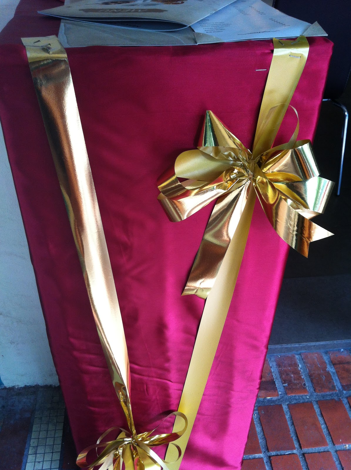 Red Stripes Green Circles: Decorated podium (333/365)