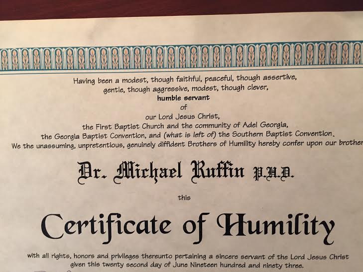 On the Jericho Road: I’m Certifiably Humble