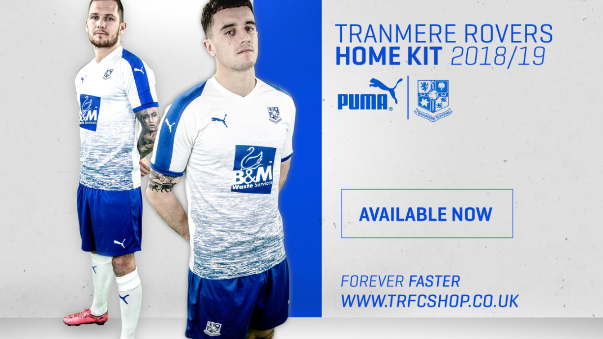 Tranmere Rovers 18-19 Home Kit Released - Footy Headlines